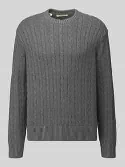 Selected Pullover mit Zopfstrickstruktur