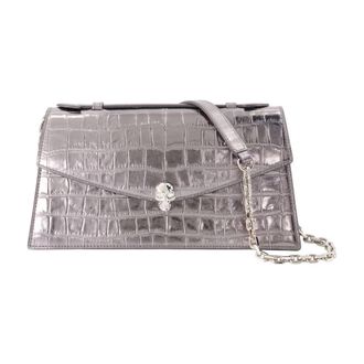 Alexander McQueen Skull Henkeltasche Clutch - - Bags - Damen - Grau - ONE SIZE