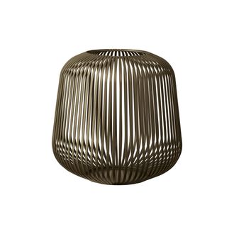 Blomus Laterne Lito | Burned Metal | Windlicht aus Edelstahl | Kerzenhalter Bronze | Größe M | 28L x 28B x 27H cm | Laterne Deko | Indoor Windlicht