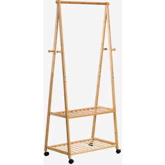 Sklum Porte-manteau en bambou Kerk avec étagère à chaussures SKLUM