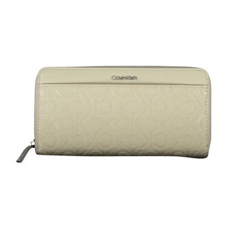 Calvin Klein Femme, Accessoires, Beige, Taille: ONE Size Portefeuille femme avec blocage Rfid et fermeture &eacute;clair