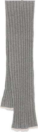 Brunello Cucinelli Gerippter Schal - Grau