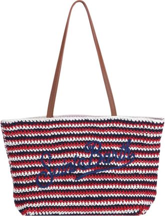 MC2 Saint Barth Femme, Sacs, Multicolore, Taille: ONE Size Crochet Striped Tote
