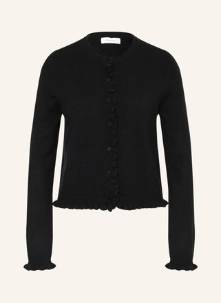 Darling Harbour Darling Harbour Strickjacke Aus Cashmere Mit R&uuml;schen schwarz