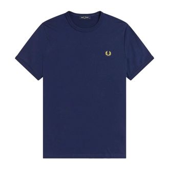 Fred Perry Ringer T-Shirt M3519 215 - - Tops - Herren - Blau - M