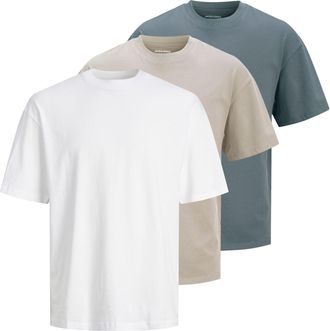 Jack & Jones Jjhugo Loose Tee Ss Crew Neck 3Pk Mp