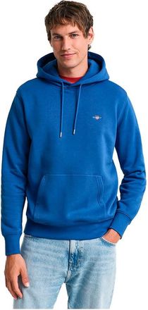 GANT Gant Herren Hoodie - Regular Shield Hoodie, Kapuzen-Sweatshirt, Baumwoll-Mix Blau (Rich Blue) 4XL