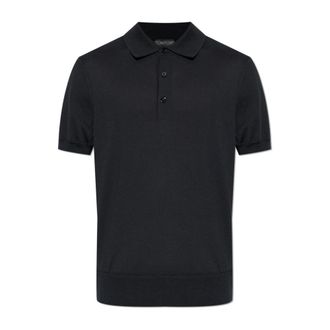 Tom Ford Reines Baumwoll-Polohemd - - Tops - Herren - Schwarzk - 2XL