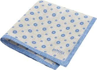 Boggi Milano Homme, Accessoires, Beige, Taille: ONE Size Medallion Linen Pocket Square