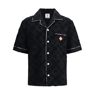 Casablanca Homme, Chemises, Noir, Taille: L Towelling Monogram Shirt