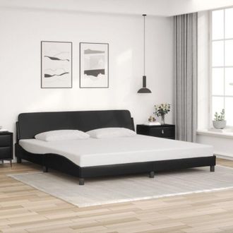 vidaXL Bettgestell Dover Schwarz 200x200 cm Kunstleder Vidaxl