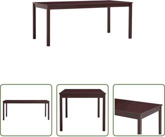 vidaXL vidaXL Massivholz Esstisch - Esstisch Dunkelbraun 180 x 90 x 73 cm Kiefernholz