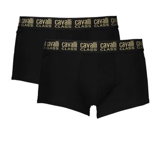 Cavalli Homme, Sous-v&ecirc;tements, Noir, Taille: XL Boxers Homme Noirs Bi-Pack