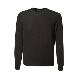 Zanone Pull-over &agrave; col rond coupe ajust&eacute;e - Homme - Pulls - Brun - Taille: 2XL