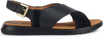 Geox Damen D DANDRA B Slide Sandal, Black, 36 EU