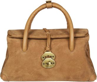 Zanellato Femme, Sacs, Brun, Taille: ONE Size Dotta Zashmere & Cactus Small Suede