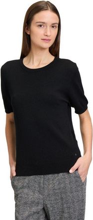 Betty&Co Kurzarmshirt Damen Feinstrickpullover mit Rundhalsausschnitt (1-tlg)