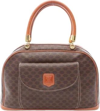 Celine Sac &agrave; main vintage en toile Pre-owned - Femme - Pre-owned - Brun - Taille: ONE Size