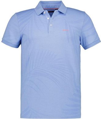 N.Z.A. Herren Polo-Shirt blau Baumwoll-Jersey