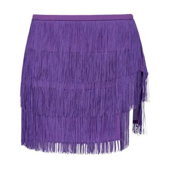 Pinko Las Palmas Gonna Frange + Crepe Stretch Rock - - Skirts - Damen - Lila - S
