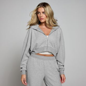 MyProtein Sweat &agrave; capuche zipp&eacute; MP Soft Touch pour femme - Gris chin&eacute; - XS