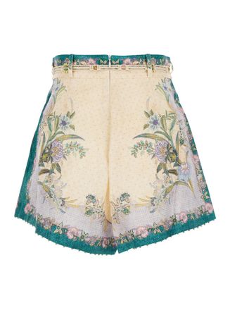 Zimmermann Womens Shorts Indra Multicolour Linen