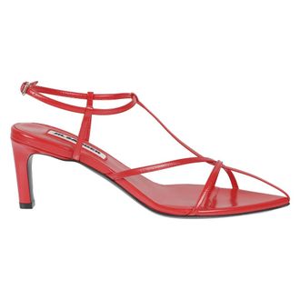 Jil Sander Femme, Chaussures, Rouge, Taille: 37 EU Sandales &agrave; talon &agrave; brides