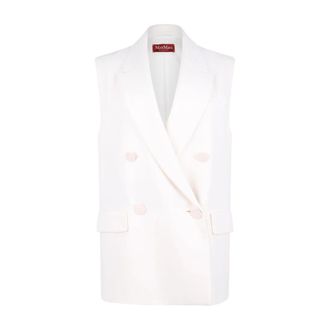 Max Mara Wei&szlig;e &auml;rmellose Blazer - - Jackets - Damen - Wei&szlig; - 2XS