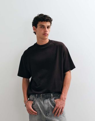 Fred Perry T-shirt oversize - Marron fonc&eacute;