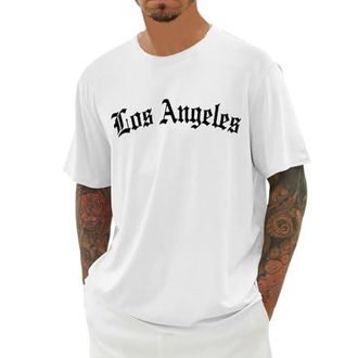 Generic T-shirts &agrave; col rond &agrave; manches courtes pour homme - L&eacute;ger - Pour les loisirs - Confortable et respirant - Extensible - Disponible dans de nombreuses co