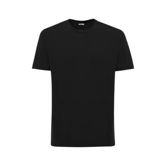 Malo Schwarzes Baumwoll-T-Shirt - - Tops - Herren - Schwarzk - 3XL