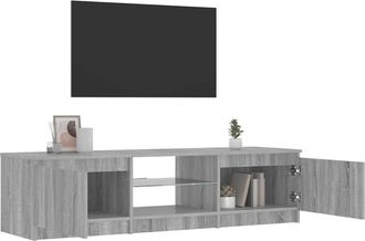 Generic TV-Schrank mit LED-Leuchten, TV-Board, Fernsehtisch, St&auml;nder, Konsole, Fernsehschrank, M&ouml;bel, Fernsehm&ouml;bel (Wei&szlig; 120x30x36 cm) (140 x 40 x 36 cm)