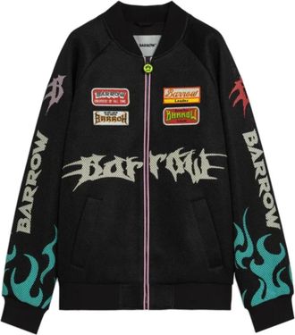 Barrow Barrow, Homme, Vestes, Noir, Taille: S Bomber en nylon et maille