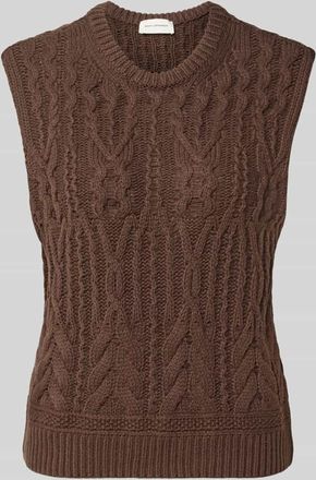 Moss Copenhagen Regular Fit Pullunder mit Zopfmuster Modell Marisela