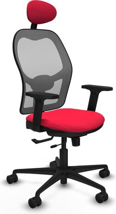 Piqueras y Crespo B&uuml;rostuhl, verstellbare Armlehne, h&ouml;henverstellbare Lendenwirbelst&uuml;tze und festes Kopfteil, ausgestattet mit Syncro/Traslack und injiziertem Schaumsto