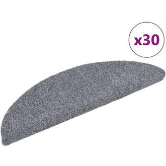 vidaXL Stufenmatten Selbstklebend 30 Stk. Hellgrau 56x17x3 cm - Vidaxl