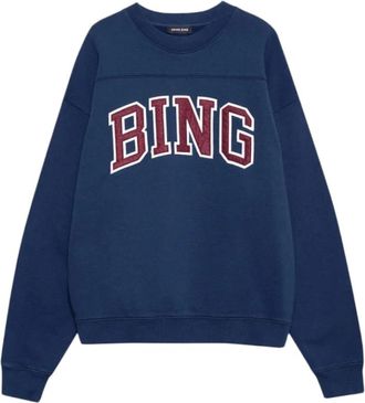 Anine Bing Femme, Sweatshirts et sweats &agrave; capuche, Bleu, Taille: 42 FR Trenton SweaT-shirt