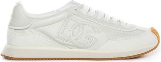 Dolce & Gabbana Homme, Chaussures, Blanc, Taille: 44 EU Cushion Calfskin Baskets