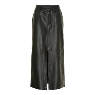 Notyz Long Skirt Skind 11308 - - Skirts - Damen - Schwarzk - 2XS