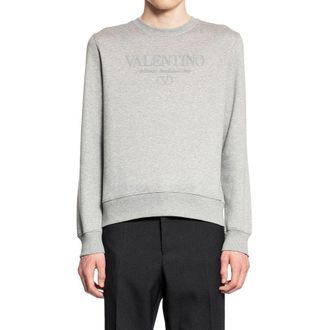 Valentino Mens Gray Cotton Sweatshirt Clothing