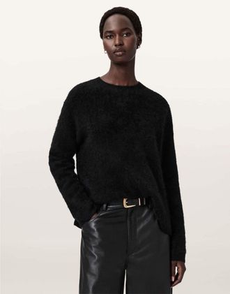 AllSaints Rebel - Pull ras de cou - Noir