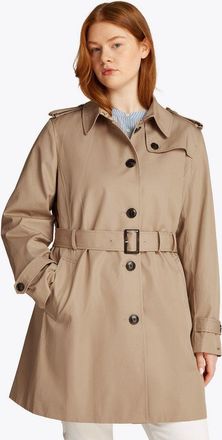 Tommy Hilfiger Trenchcoat CRV HERITAGE SB TRENCH in Großen Größen, Logostickerei am Ärmel, typischen Trenchdetails