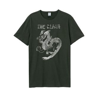 Amplified The Clash T Shirt Dragon Band Logo offiziell Unisex Amplified Vintage Charcoal S