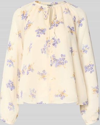 Only Relaxed Fit Chiffon-Bluse mit Allover-Muster Modell FUSINA