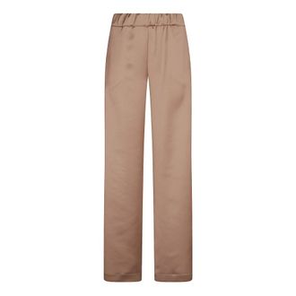 D.exterior Palazzo Satin - - Trousers - Damen - Braun - L