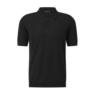 Roberto Collina Homme, Tops, Noir, Taille: 2XL Polo en Coton Style Classique
