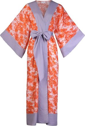 Karma Of Charme Maxikleid mit Blumen-Print - Blau