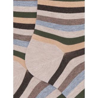 Dor&eacute; Dor&eacute; Chaussettes mi-hautes &agrave; rayures en coton m&eacute;lang&eacute;