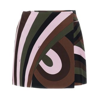Pucci Jupe portefeuille &eacute;vas&eacute;e - Femme - Jupes - Multicolore - Taille: 42 FR
