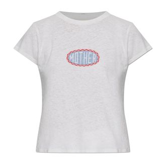 Mother Das Lil Sinful Patch T-Shirt - - Tops - Damen - Wei&szlig; - S